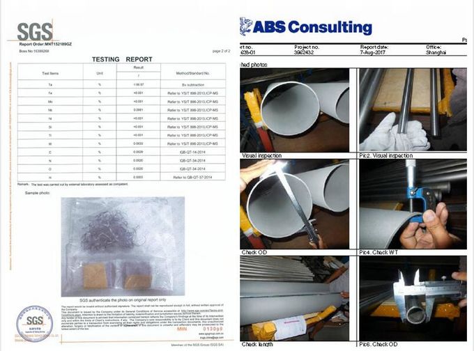 ASTM B861/862 Gr2 Gr7 Gr9 0- 6000mmTitanium Seamless/ Welded tube