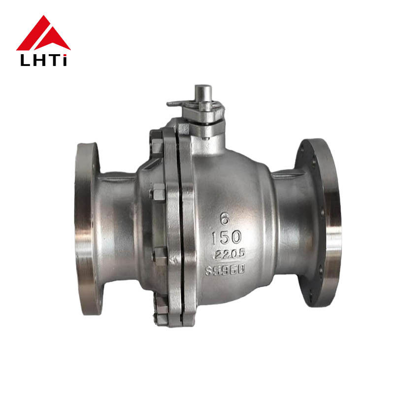 ANSI B16.34 Titanium Gr2 Gr5 PN16 Flange Ball Valve For Chemical And ...