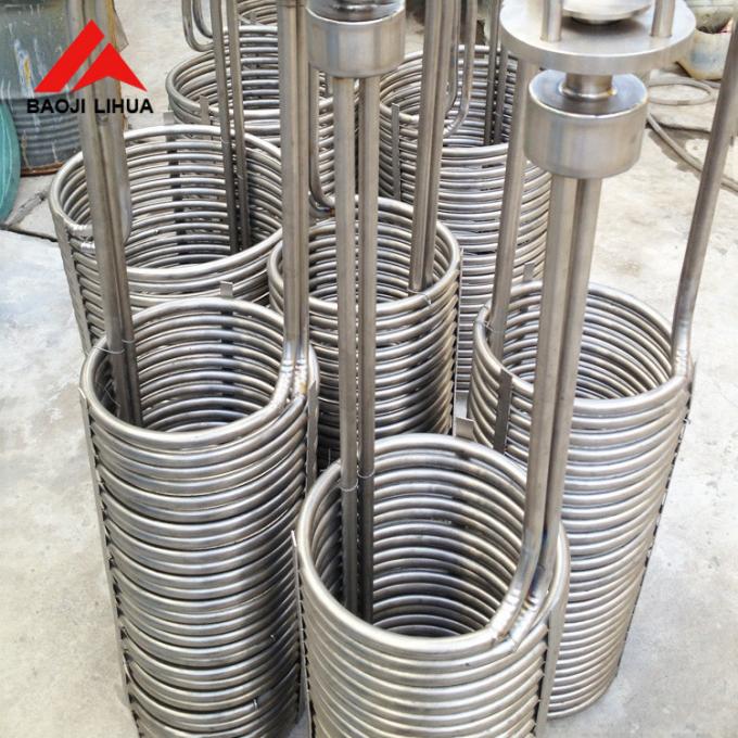 Spiral Double Titanium Tube Heat Exchangers Coil Evaporator